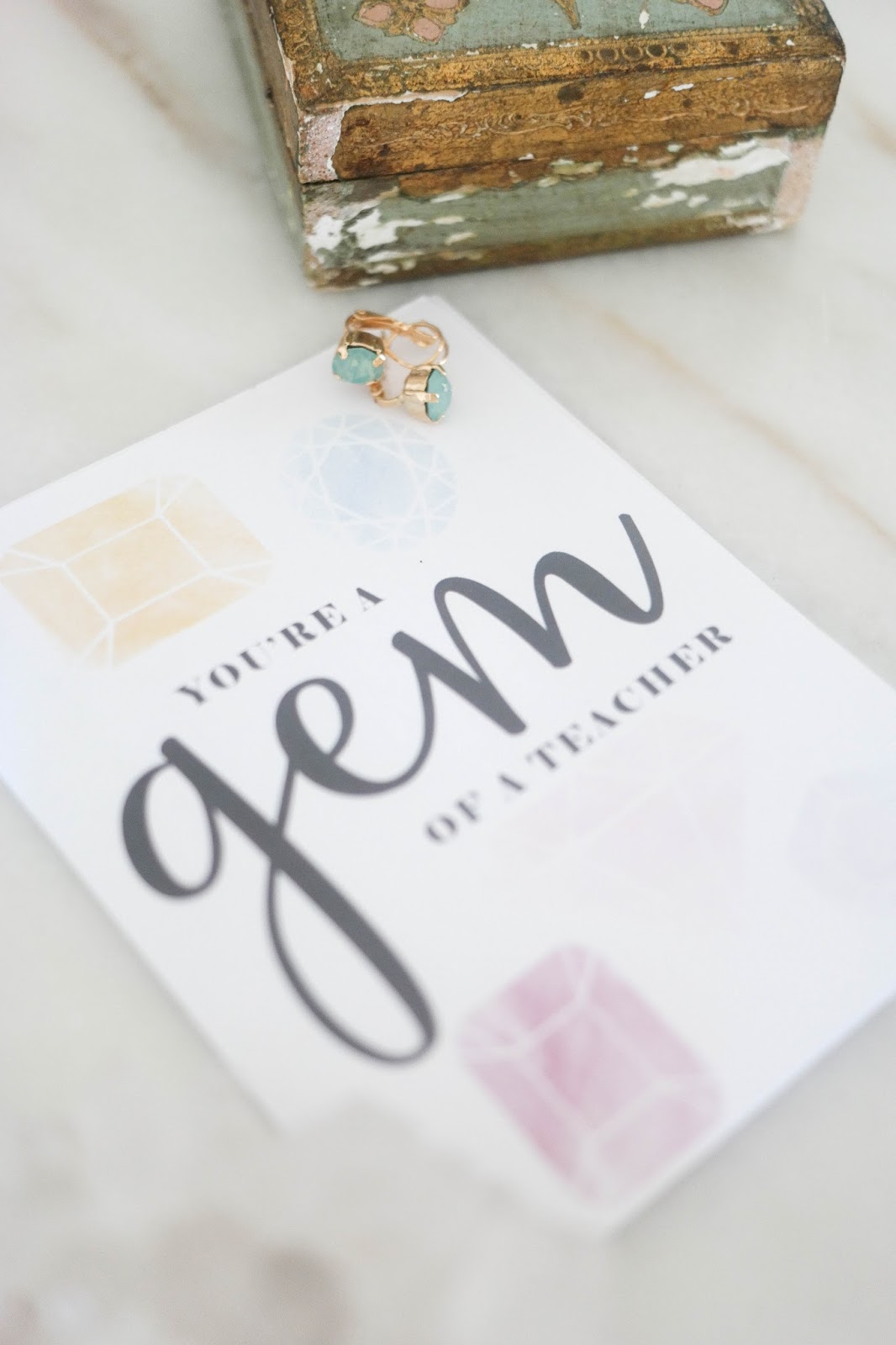 You're a gem of a teacher // free printable - Sarah Tucker